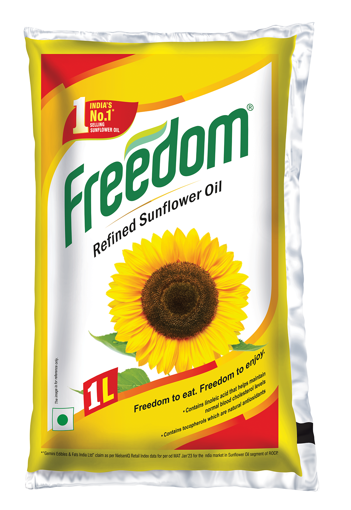 India's No.1 Selling Sunflower Oil Brand - Freedom Refined Sunflower Oil